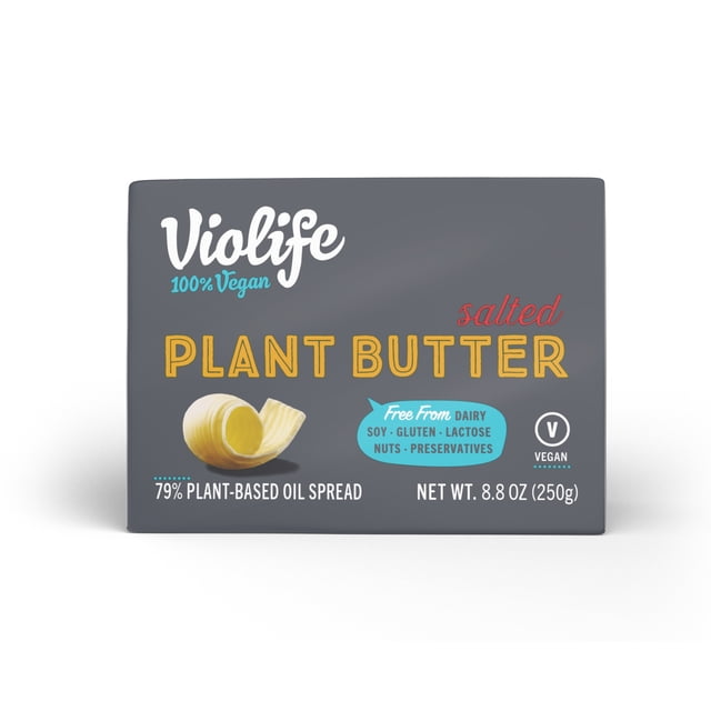 Violife Plant Butter Salted, Dairy-Free Vegan, 8.8 oz Paper Brick ...