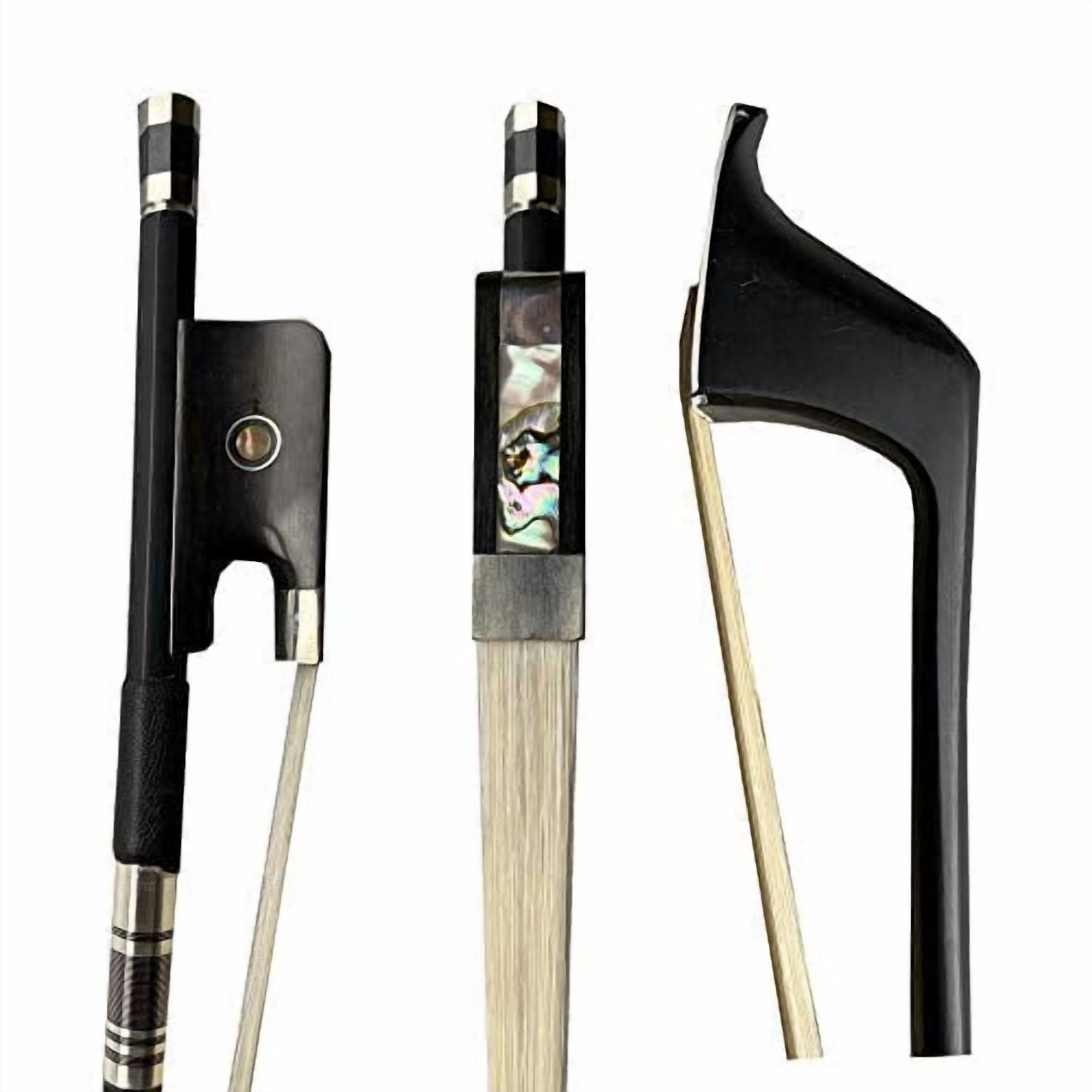 Violin 1 Pc 3/4 Carbon Fiber Double Bass Bow French Style White Horse ...