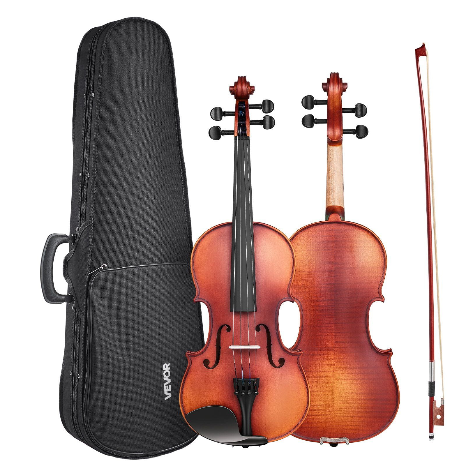 Violin 4/4 Size Full Set for Beginners with Solid Wood Construction ...
