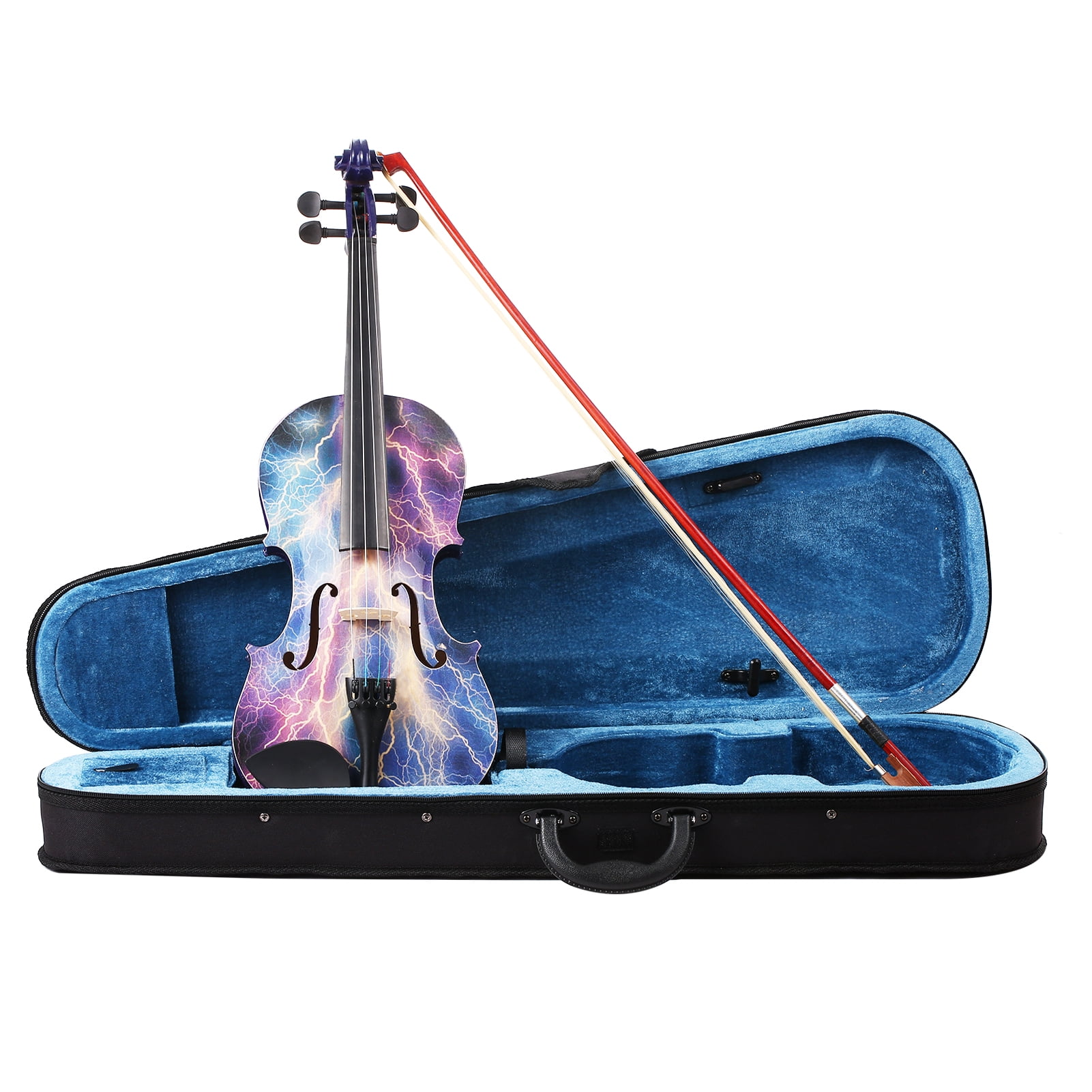Violin,4/4 Violin Spruce Wood Maple Maple Scroll Kids With Carry Rosin ...