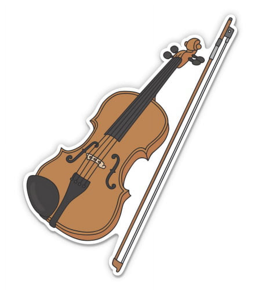 Violin - 8" Vinyl Sticker - For Car Laptop I-Pad - Waterproof Decal ...
