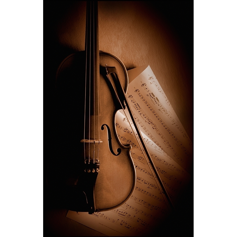 Violin And Sheet Music Poster Print - Walmart.com