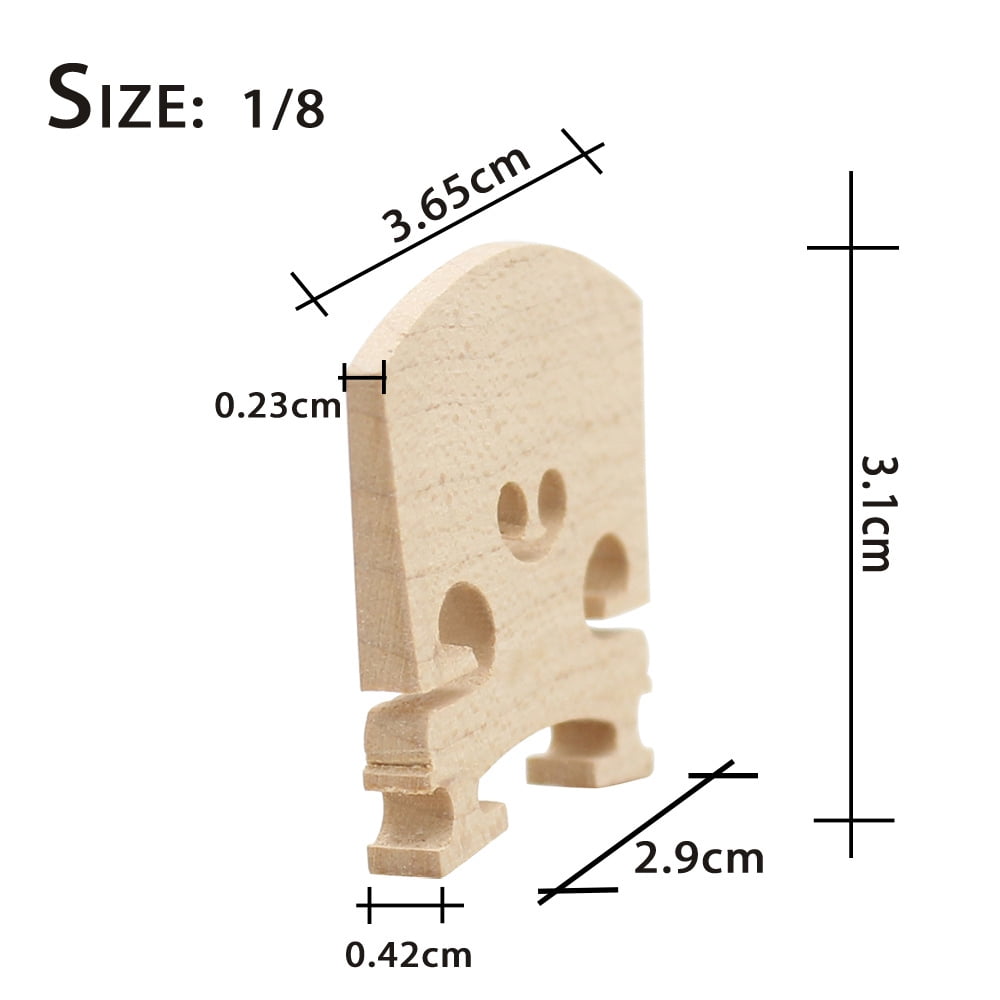 Violin Bridges Fiddle Maple Wood for 4/4-3/4-1/2-1/4-1/8 Size Musical ...