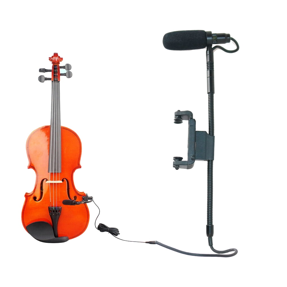 Violin Clip-On Musical Instrument Microphone for Fiddle Hypercardioid ...