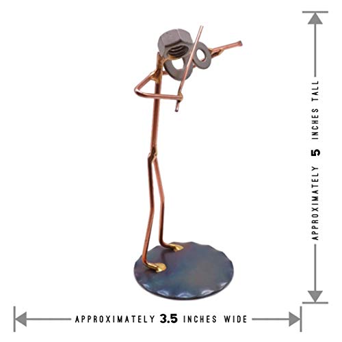 Violin Collectible Handmade Metal Art Figurine, Desk Accessories ...