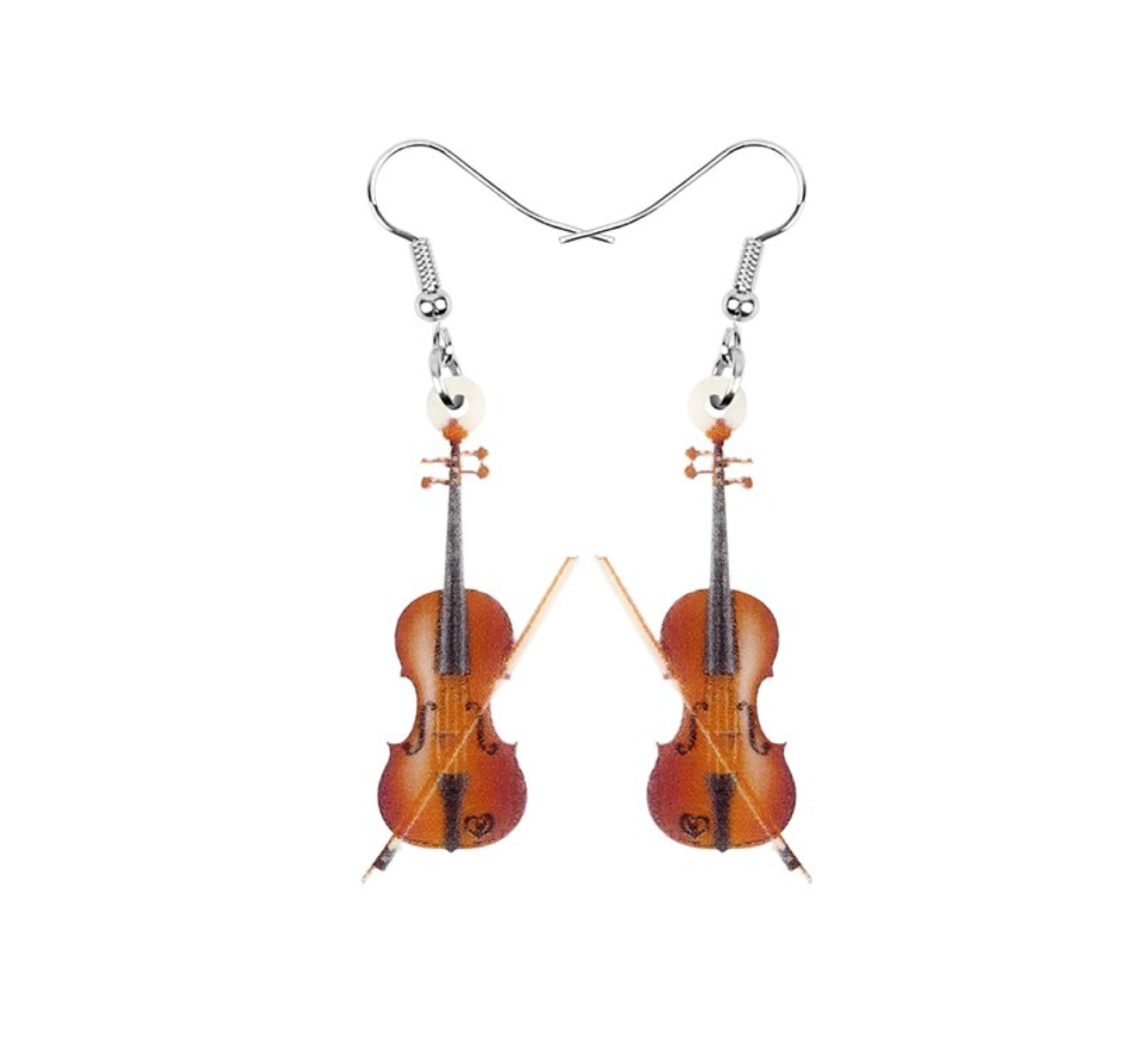 Violin Drop Earrings - Walmart.com