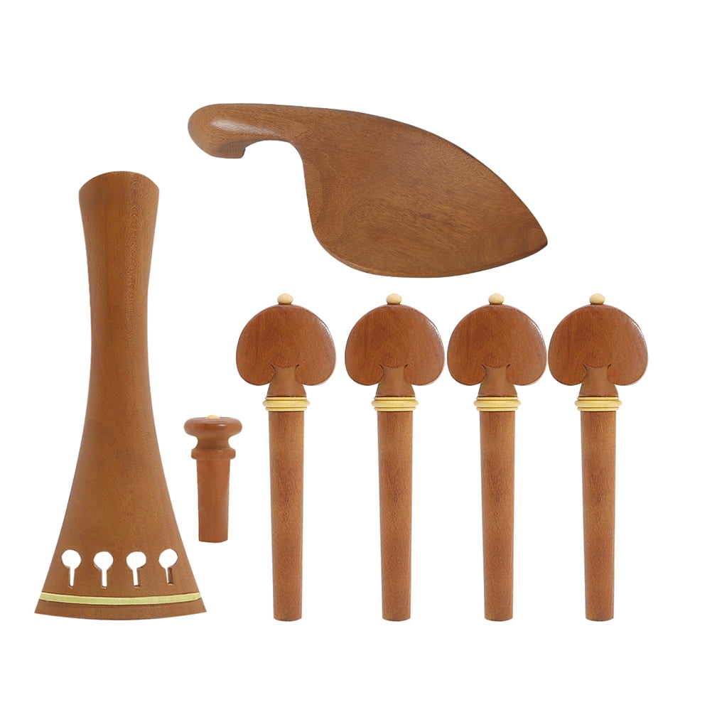 HOMEMAXS Chocolate Synthetic Violin Tailpiece with Chinrest and Endpin ...