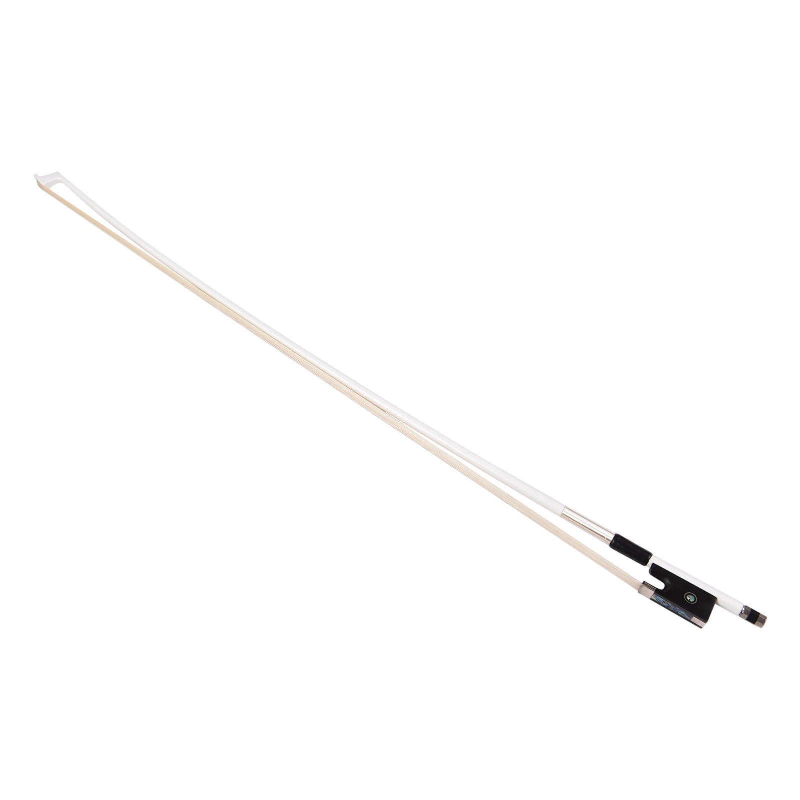 Violin ,Fiber Round Stick 4/4 Violin Fiddle Stick Ebony White Violin ...