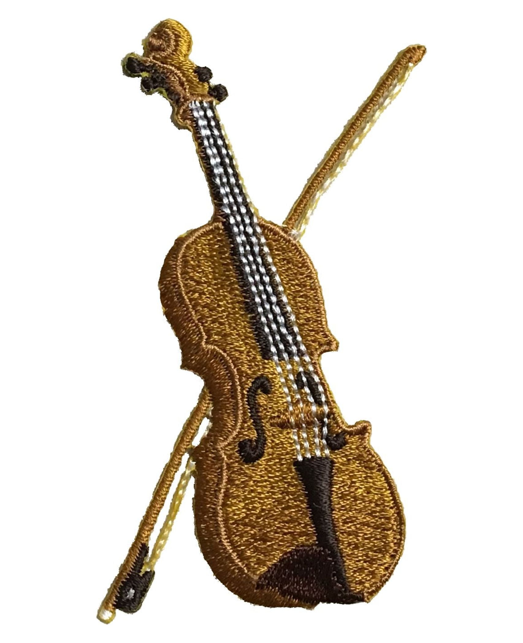 Violin/Fiddle - Musical Instrument - Iron on Patch, Embroidered ...