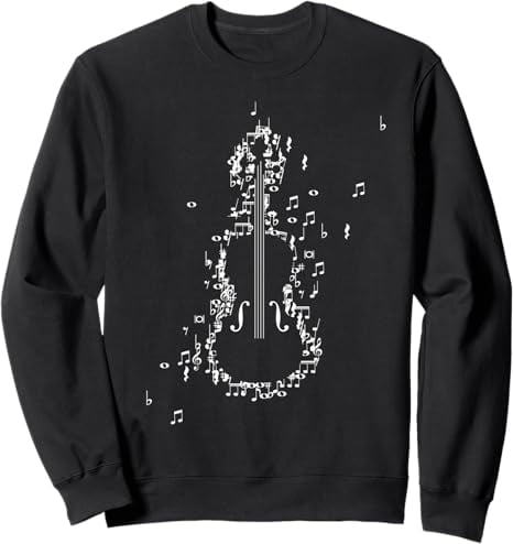 Violin Formed By Musical Notes - Violin Player - Violinist Sweatshirt ...