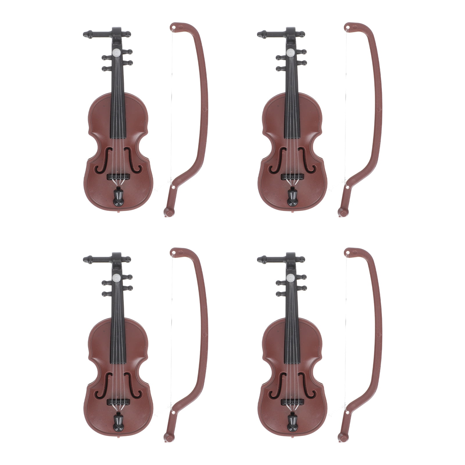 Howooi 4Pcs Miniature Violin Ornaments Mini Violin Models for Dollhouse ...