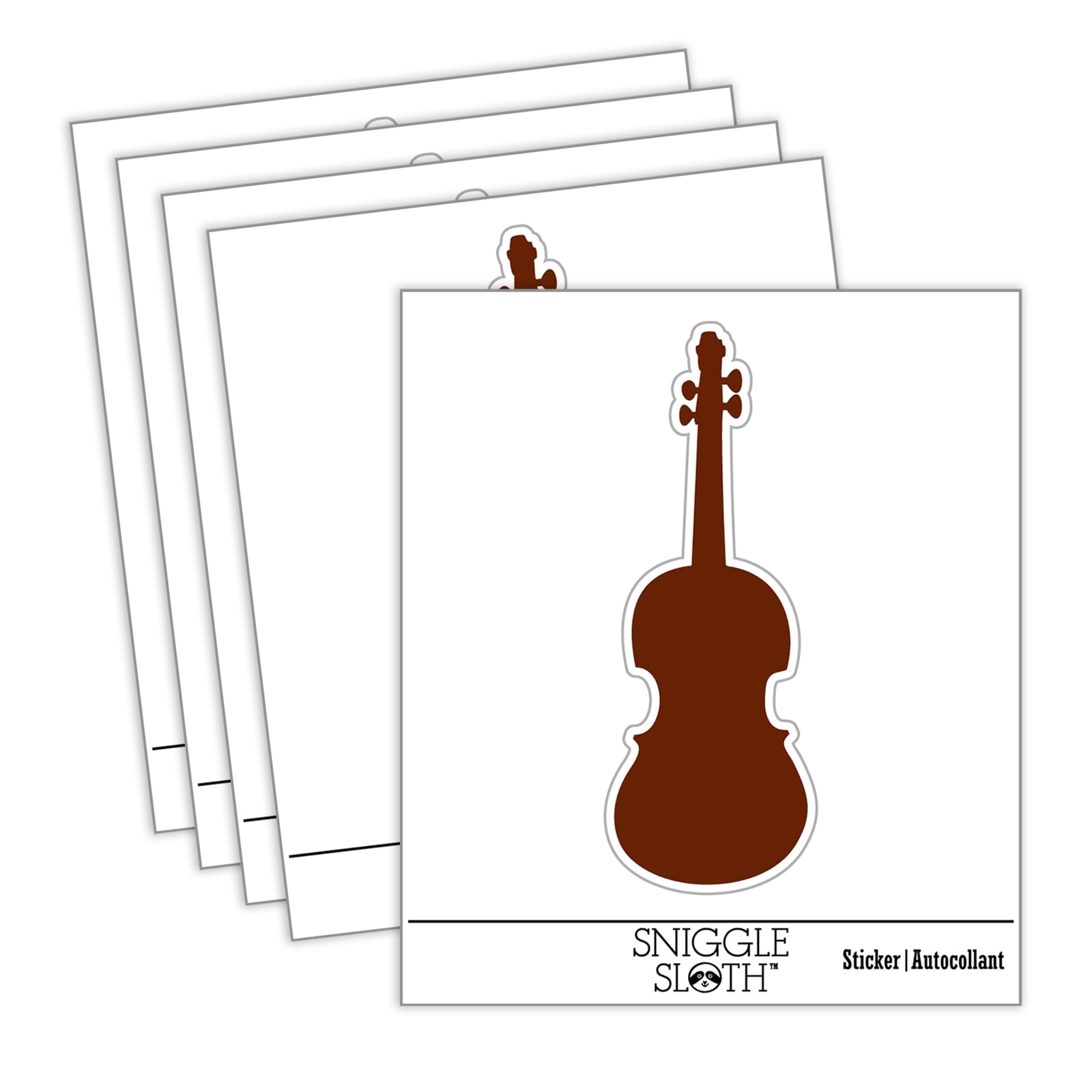 Violin Music Instrument Silhouette Car Window Bumper Water Bottle Phone ...