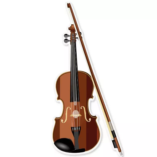 Violin Musical Instrument Band Bumper Sticker Phone Decal Water Bottle ...