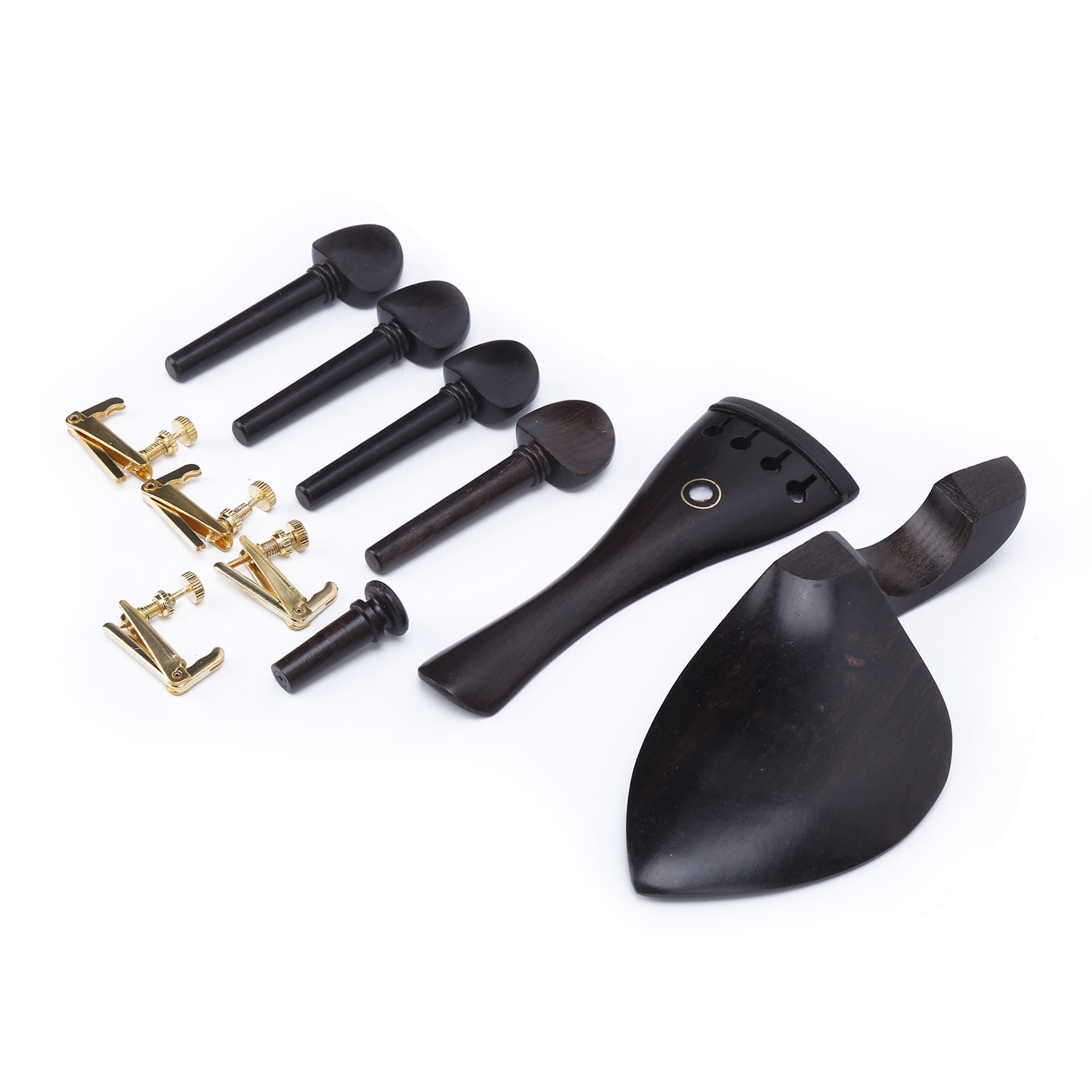 Violin Parts Ebony 4/4 Wood Peg Pull Board Chinrest Fine Tuning Musical ...