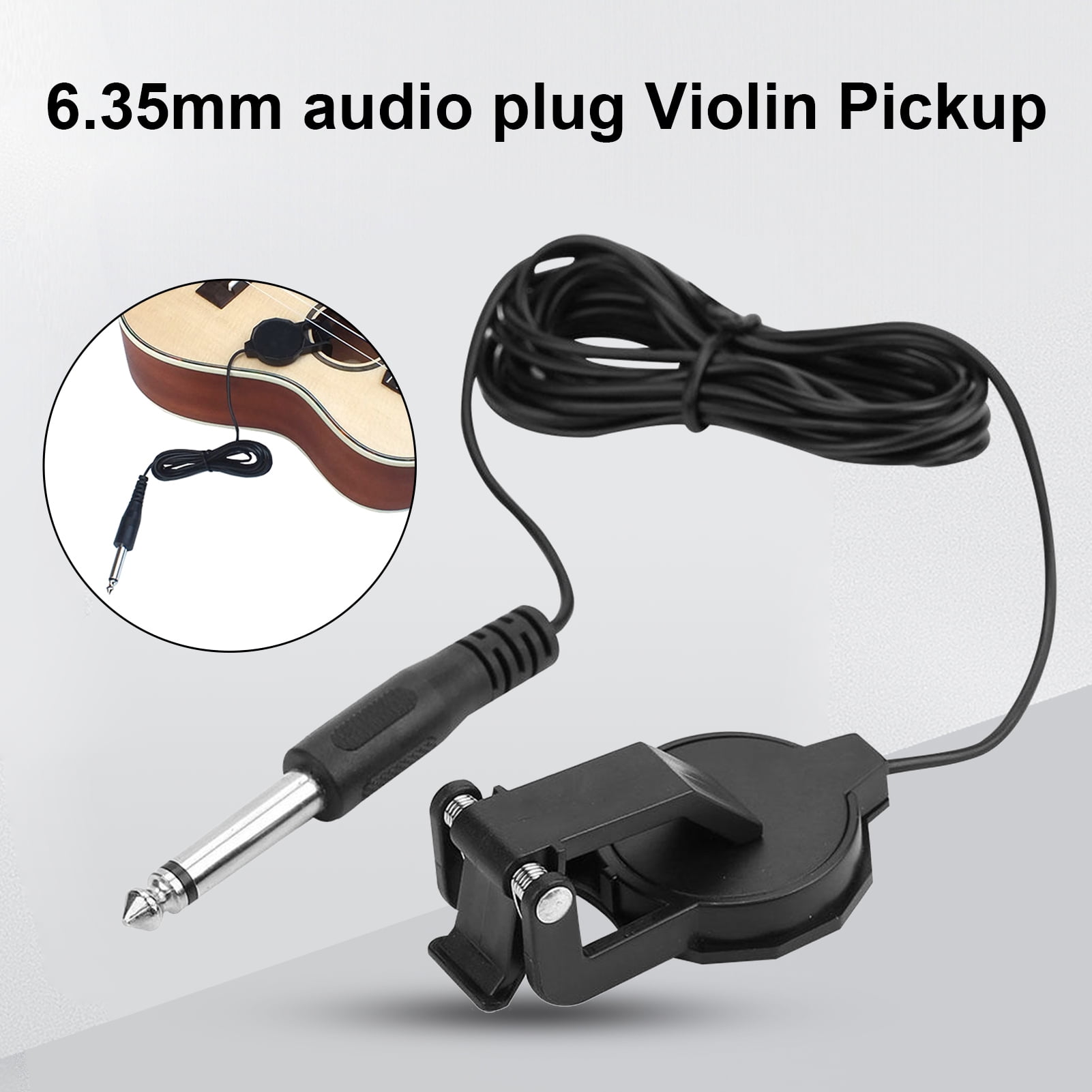 Violin Piezo Pickup Solid Enhance Effect with Audio Jack Sound Piezo ...
