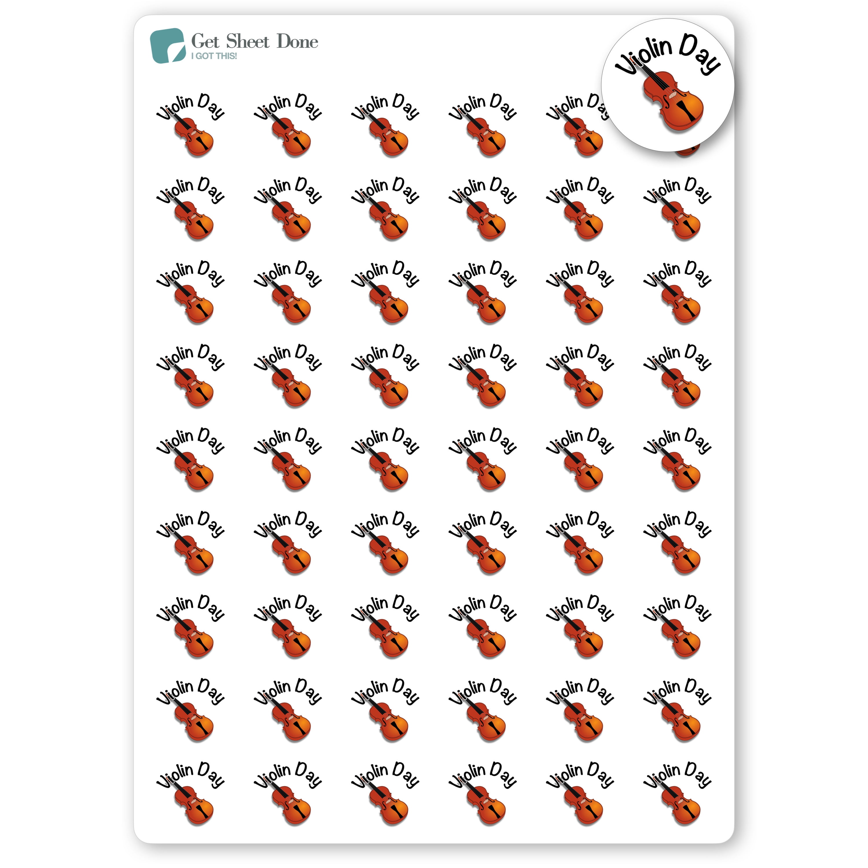 Violin Planner Stickers/ Fine and Performing Arts Stickers ...