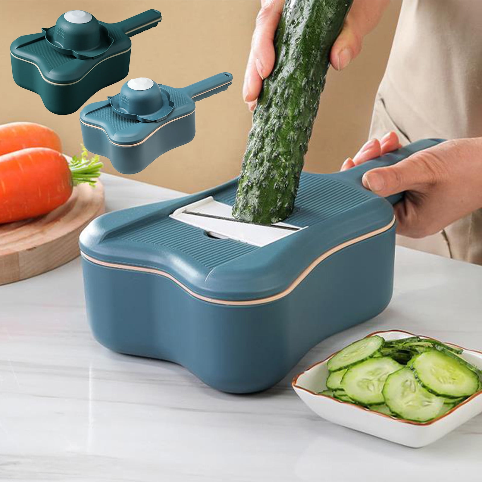 Violin Shaped Grater Kitchen Multi-function Vegetable Cutter Slicers With Drains Basket Grater ...