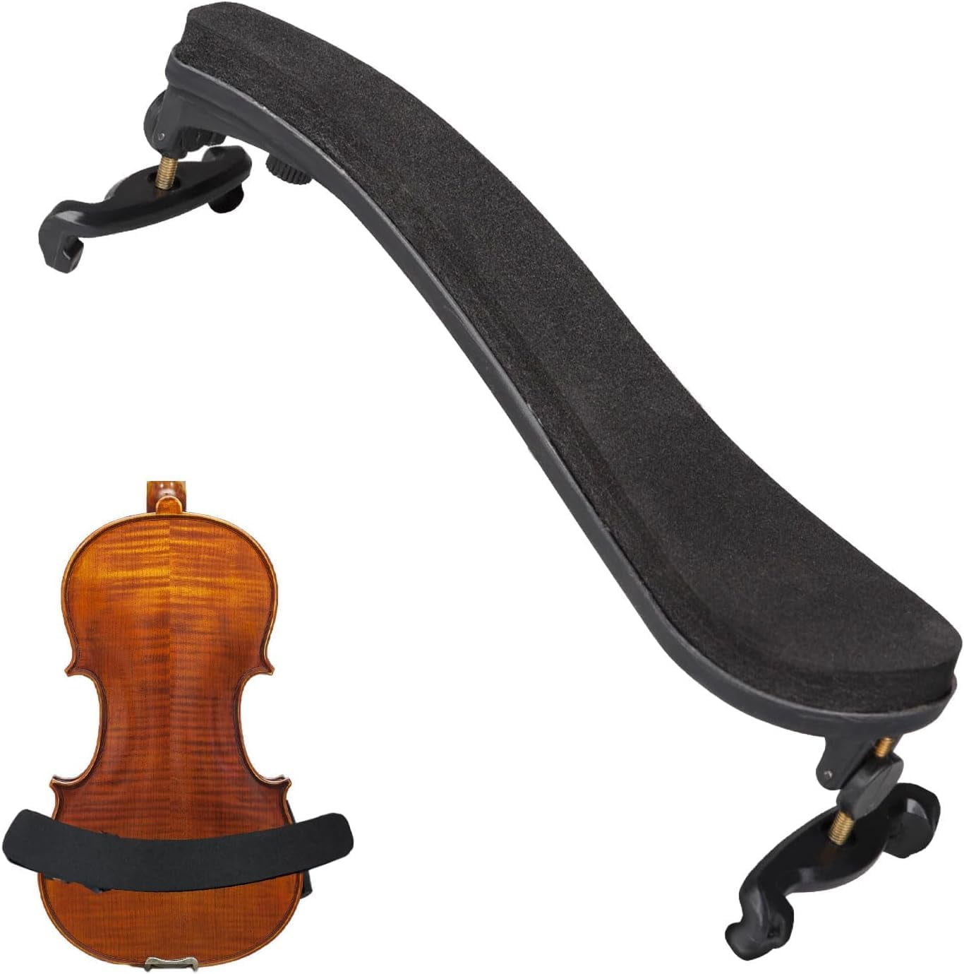 Violin Shoulder Rest for 4/4 and 3/4 Size, Collapsible and Height ...