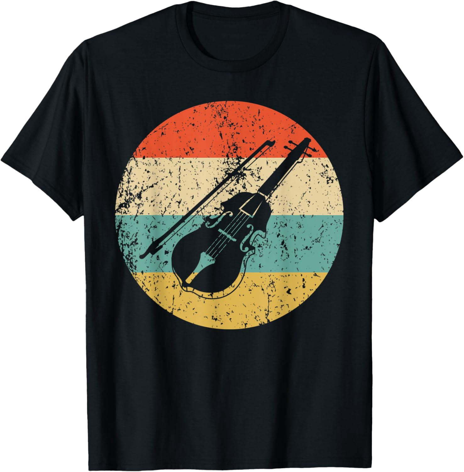 Violin Viola Retro Music Musician Musical Instrument T-Shirt men and ...