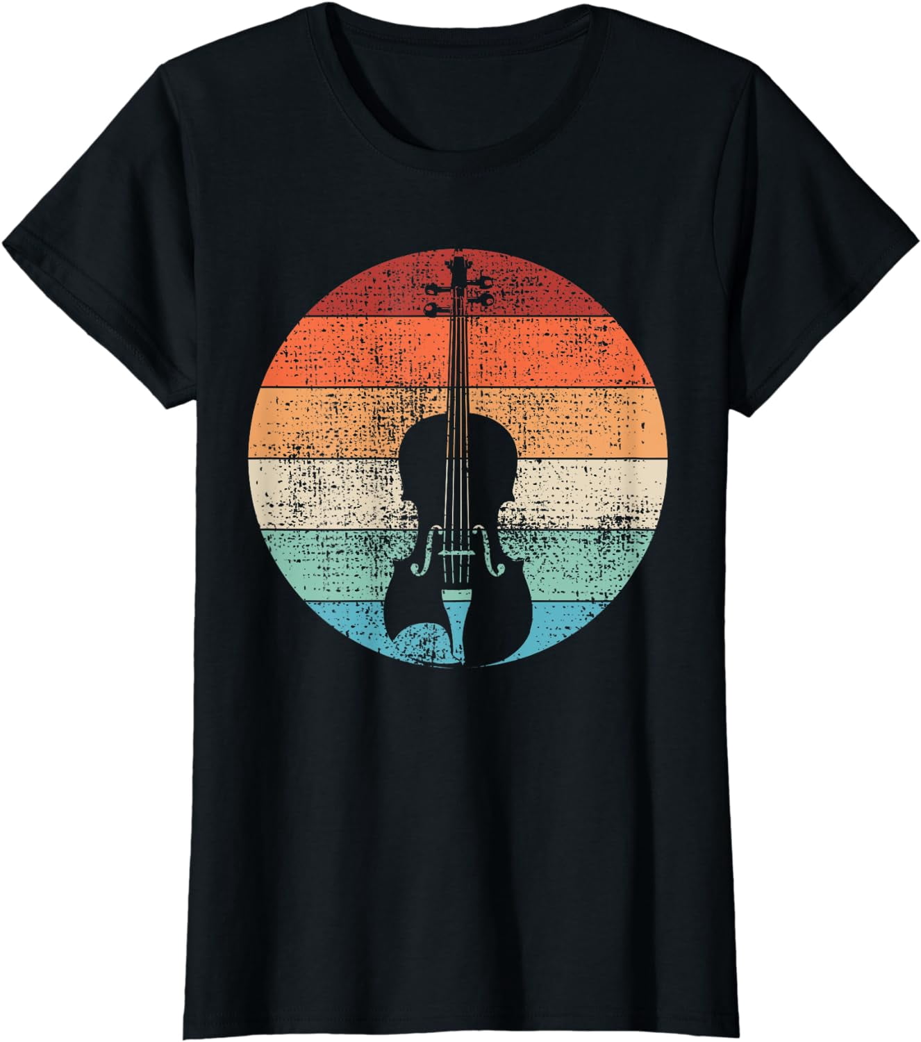 Violin Violinist Musical Instrument Retro T-Shirt - Walmart.com