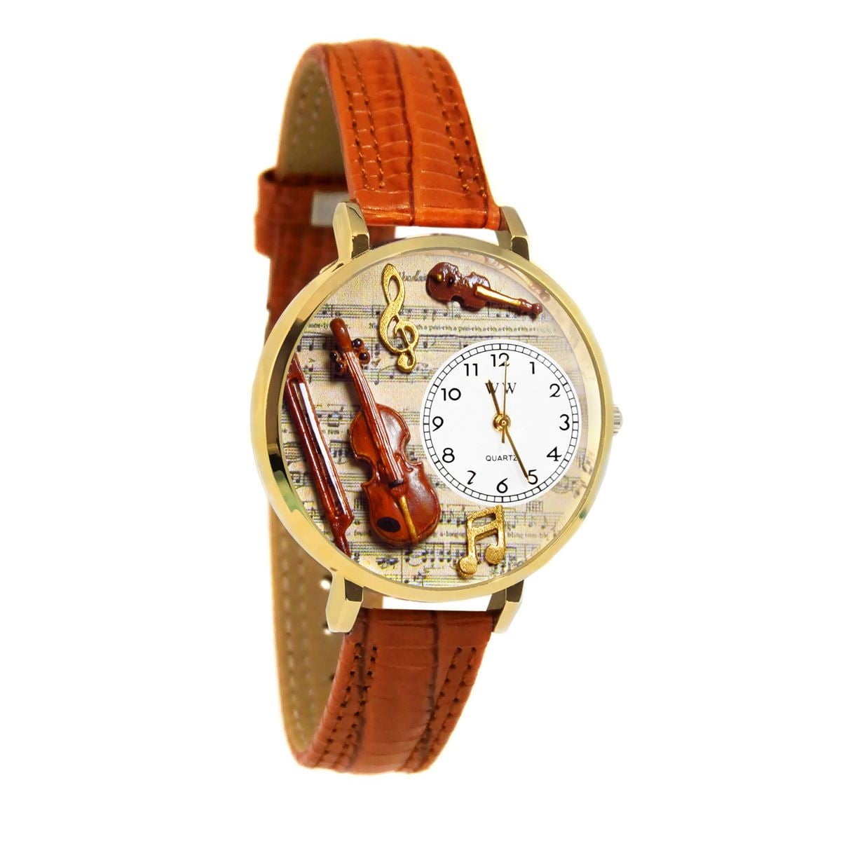 Violin Watch in Gold (Large) - Walmart.com