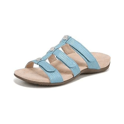 Vionic Amber Slide Sandals - Women's, Captains Blue 9 W - Walmart.com