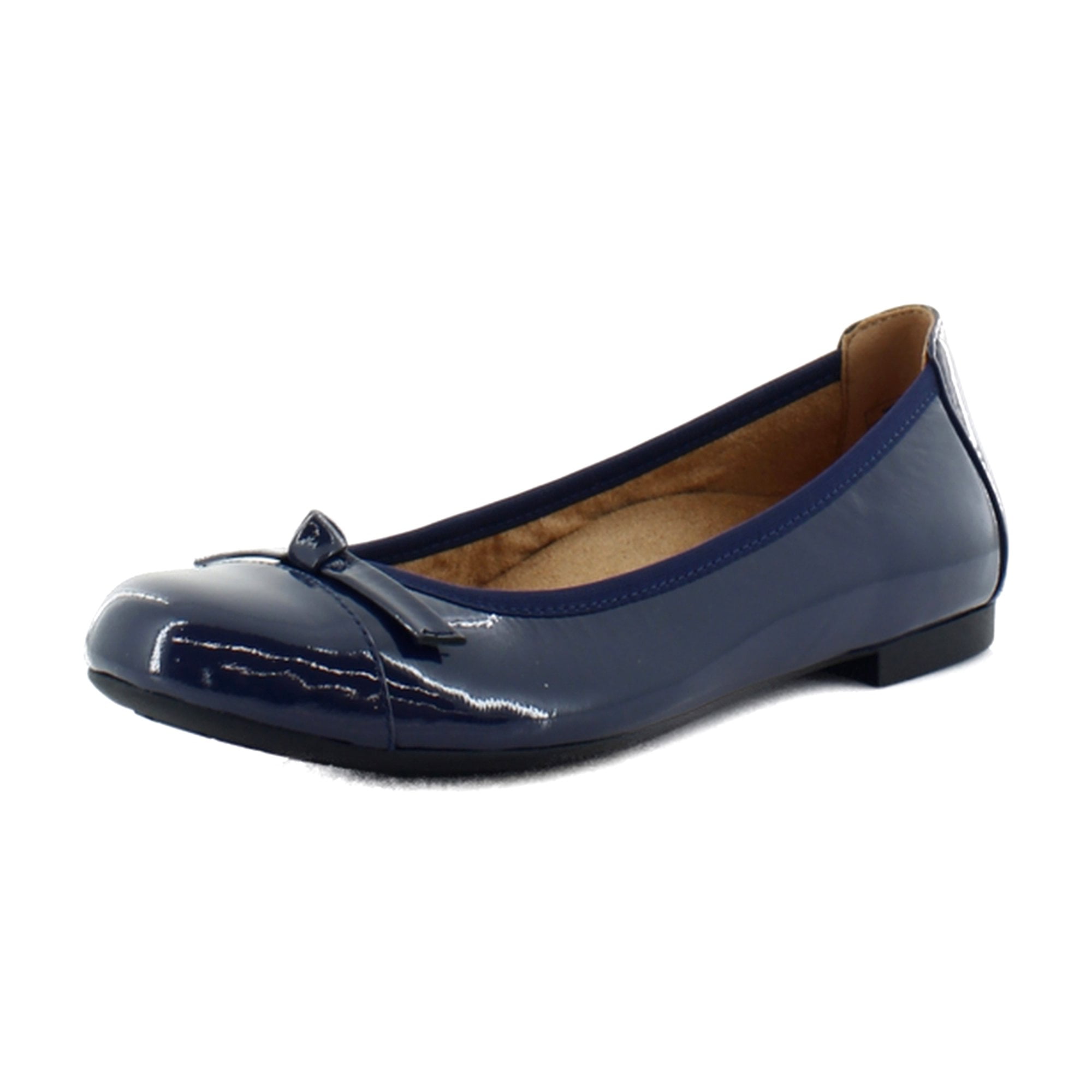 Vionic Amorie Women's Flats Navy Crinkle Patent Size 8.5 N - Walmart.com