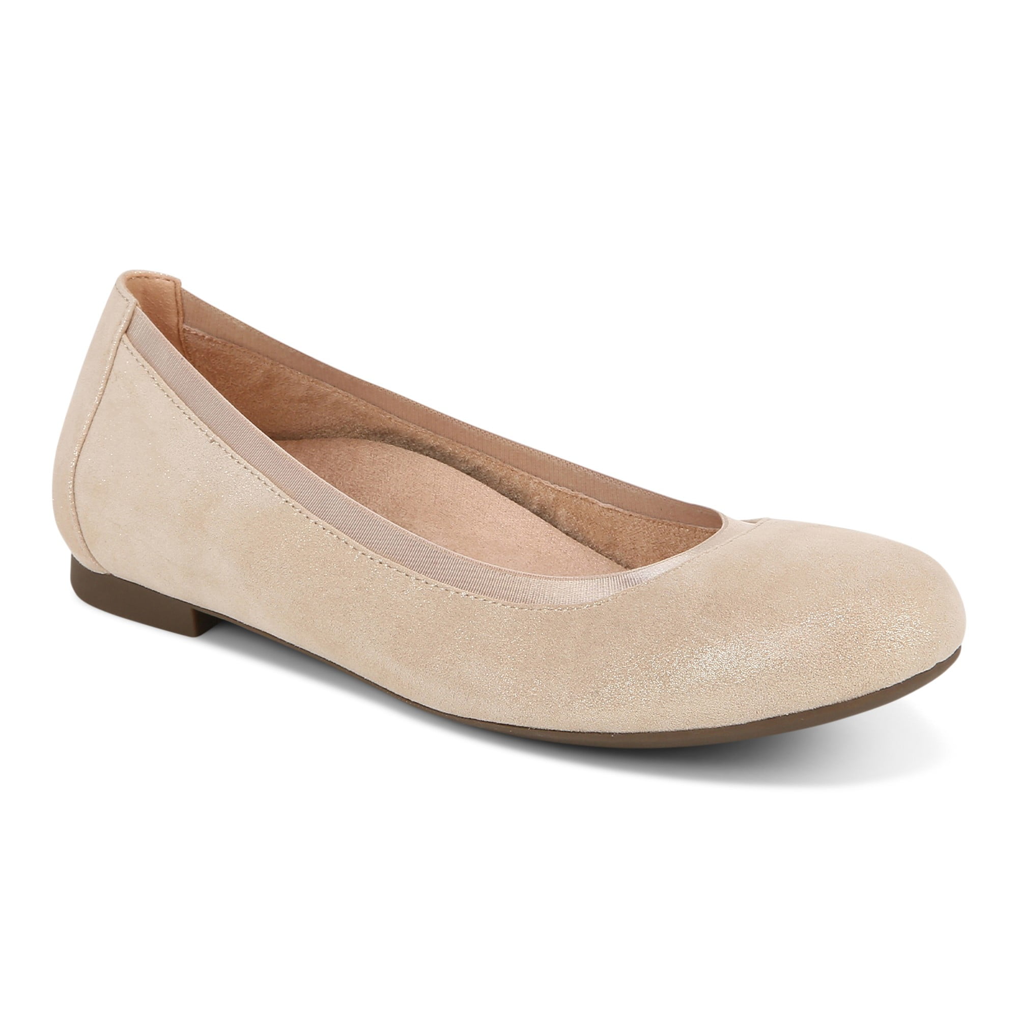 Vionic Anita Women's Flats & Oxfords Gold Metallic Suede Size 6.5 M ...