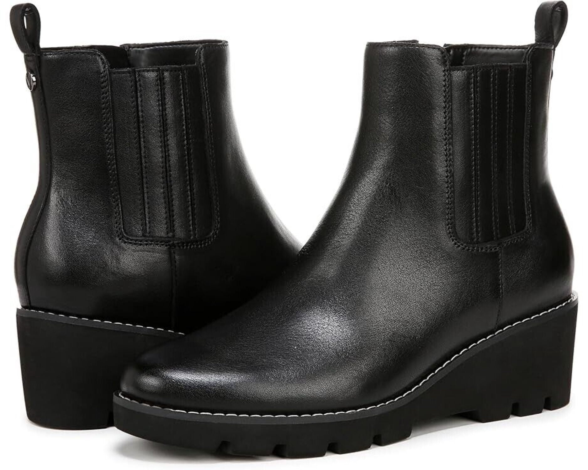 Vionic Aria J0734L1001 Boots Women's US 8.5 Black Leather Ankle Booties ...