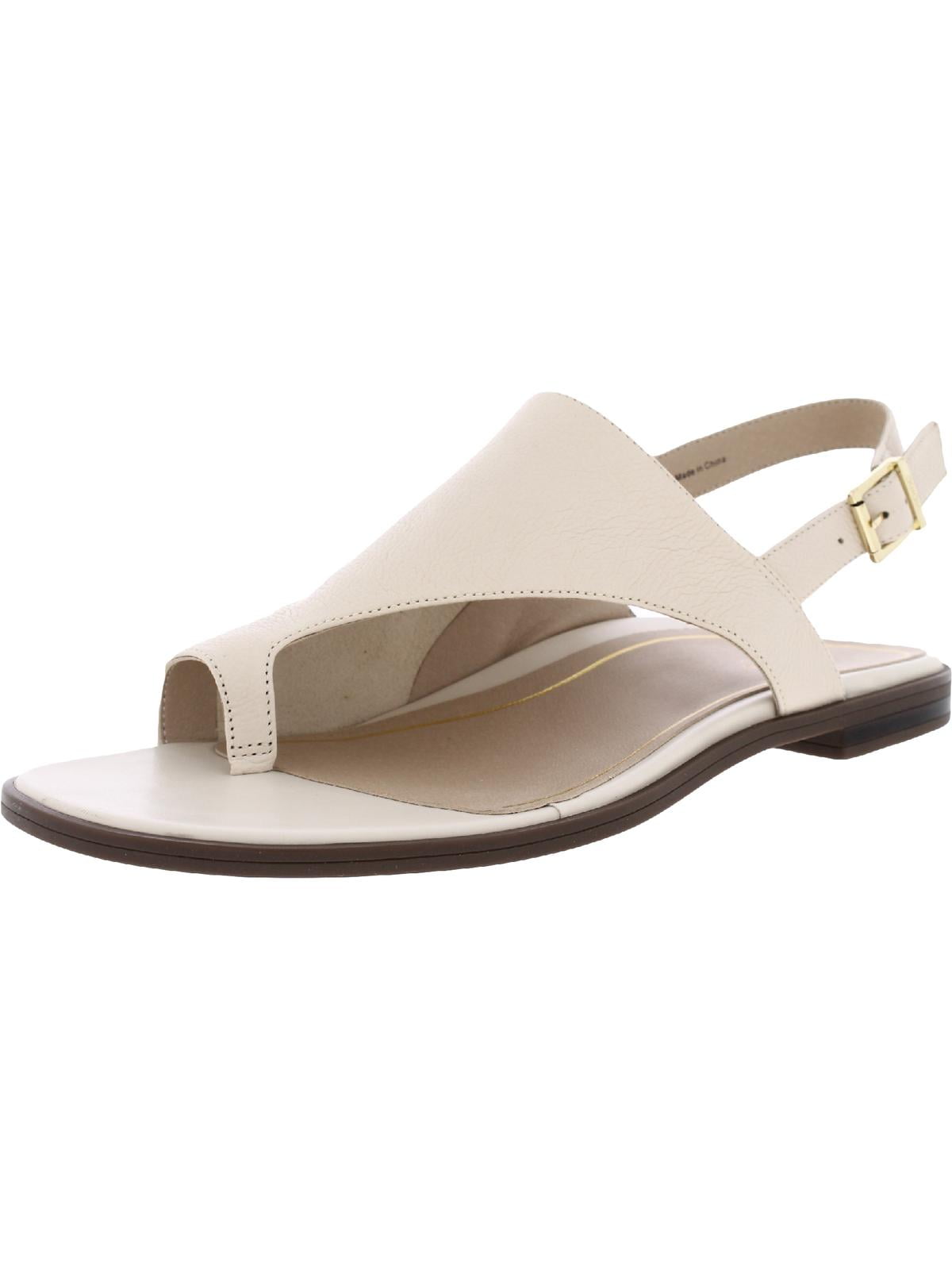 Vionic Womens Ella Leather Toe Loop Slingback Sandals - Walmart.com