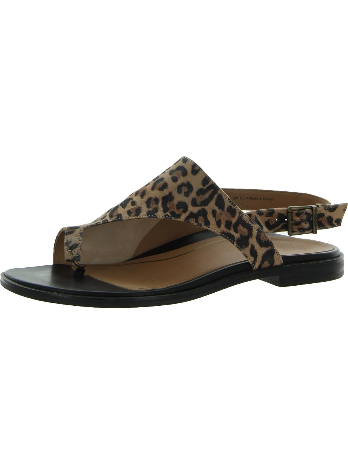 Vionic Womens Ella Leather Toe Loop Slingback Sandals - Walmart.com