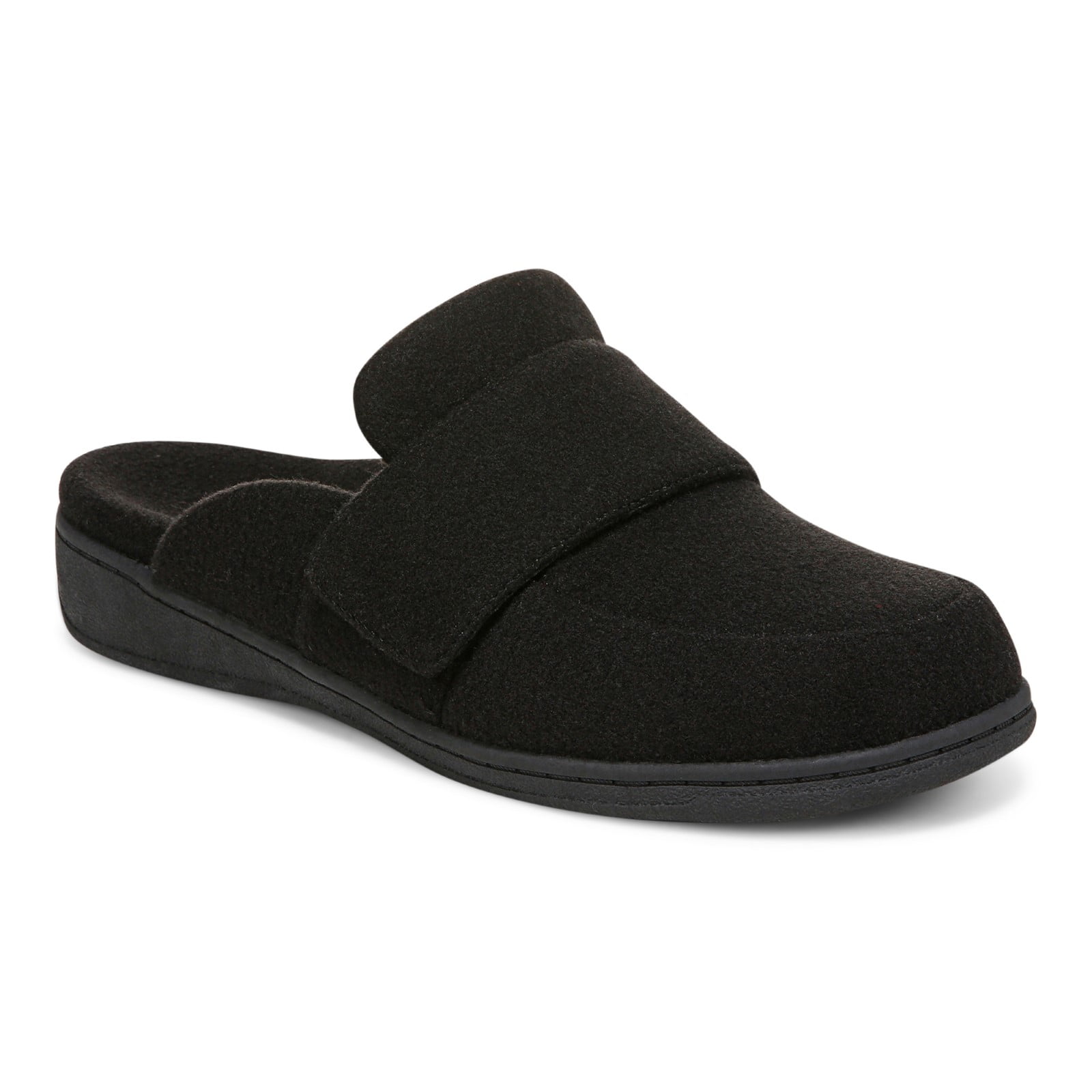 Vionic Women's Gemma II Mule Slippers Black Flannel 6M - Walmart.com