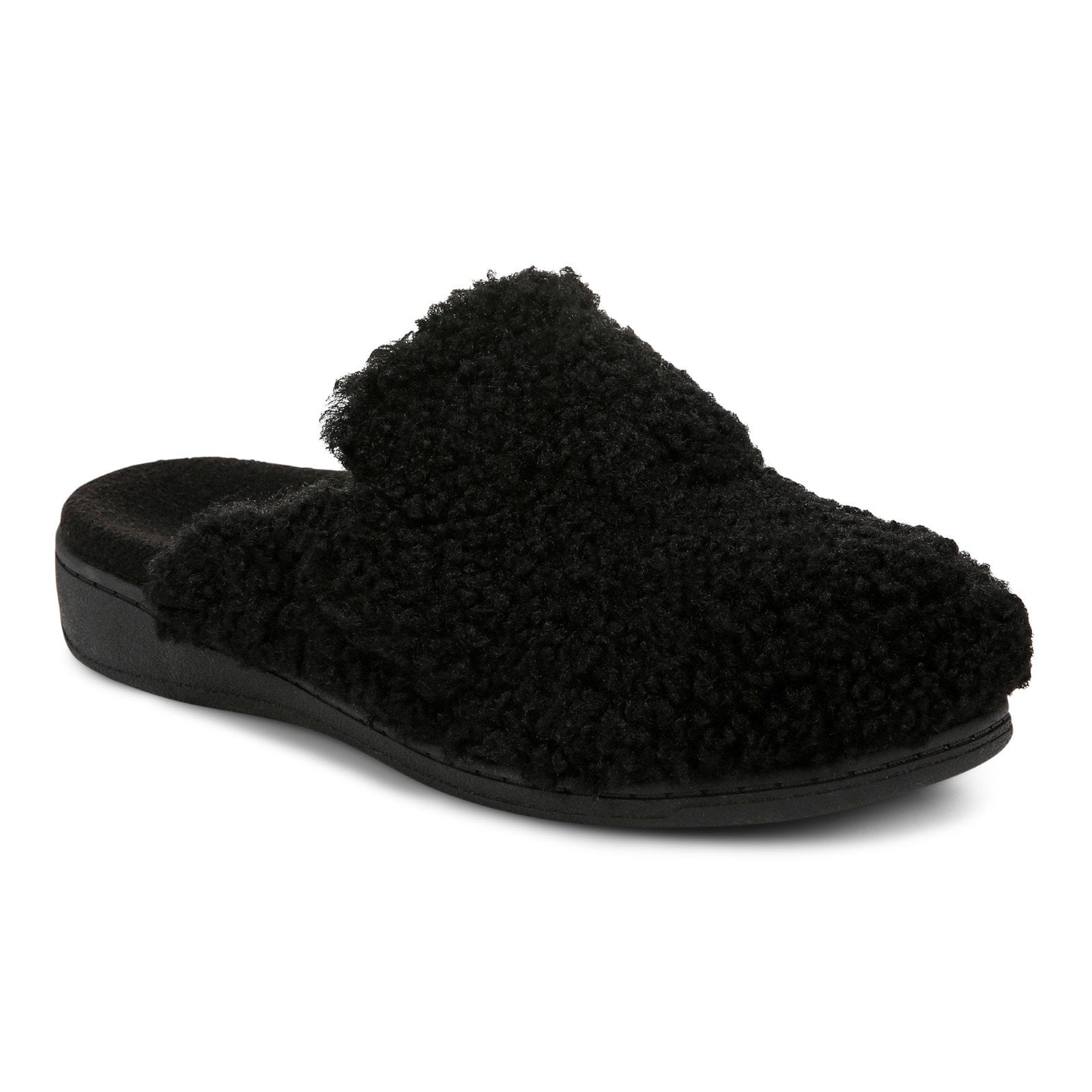 Vionic Women's Gemma II Mule Slippers Black Shearling 5M - Walmart.com