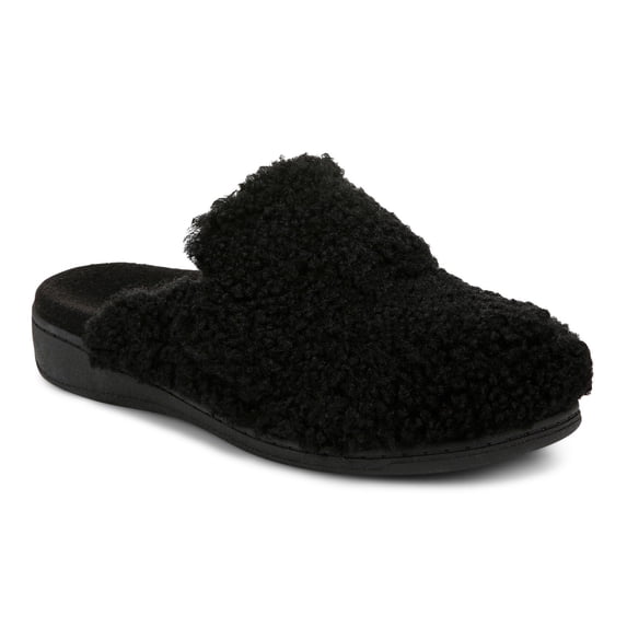 Vionic, Women's Gemma II Mule Slippers, 8M, Black Shearling - Walmart.com