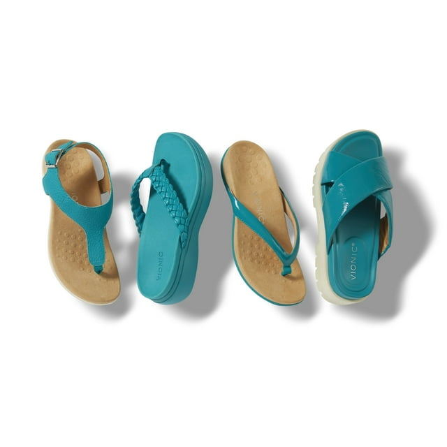 Vionic Kenji Women's Toe-Post Platform Wedge Sandal - Walmart.com