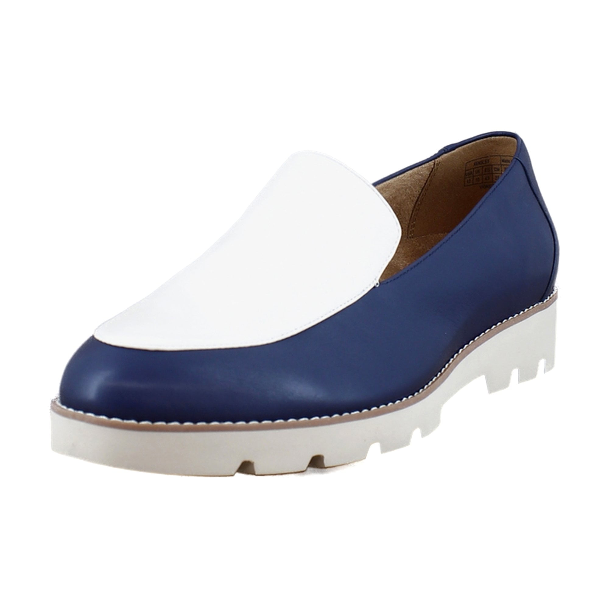 Vionic Kensley Women's Loafers & Slip-Ons Navy/Cream Nappa Size 7 W ...