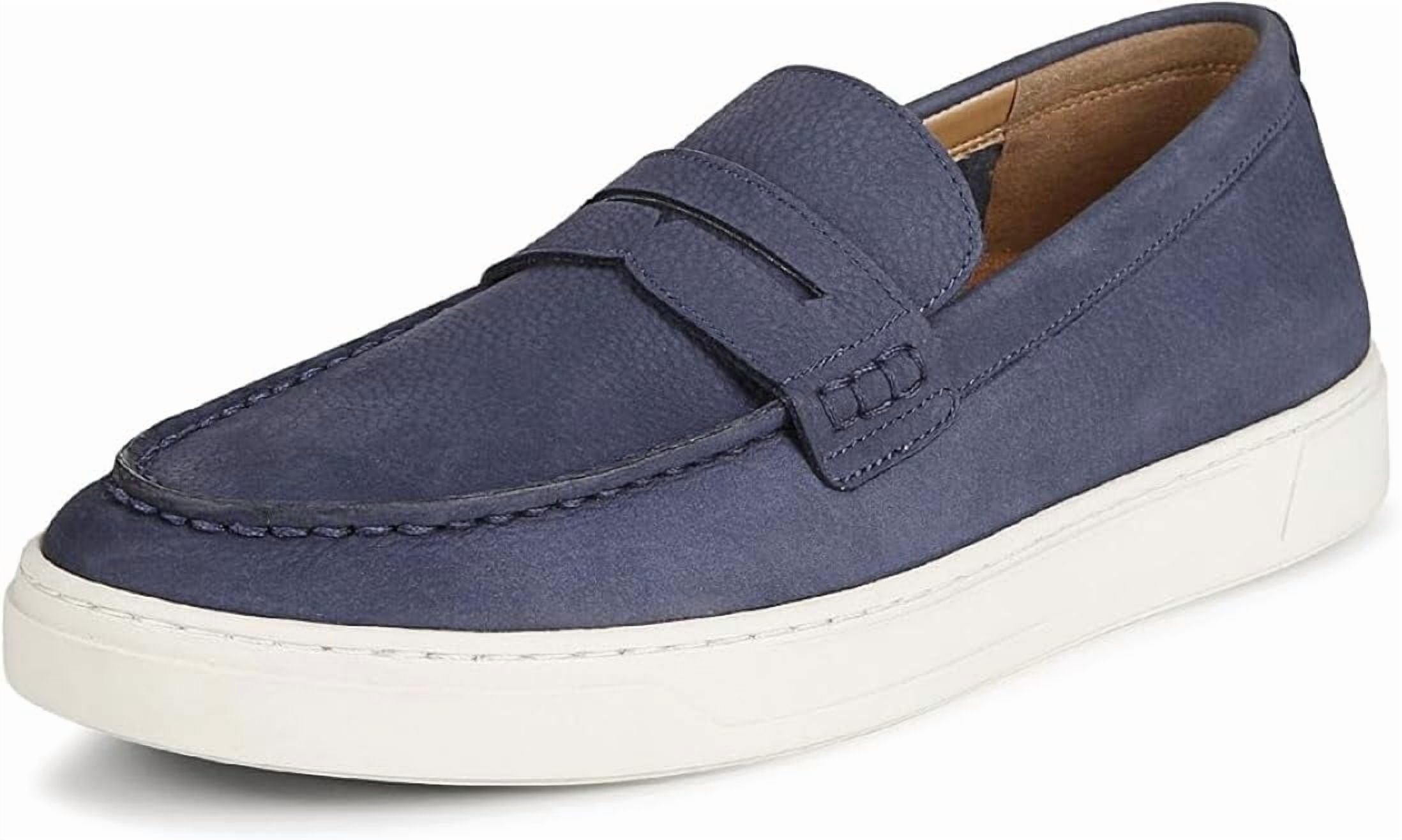 Vionic Men's Thompson Slip-On Loafer Navy Blue Leather 9.5W - Walmart.com