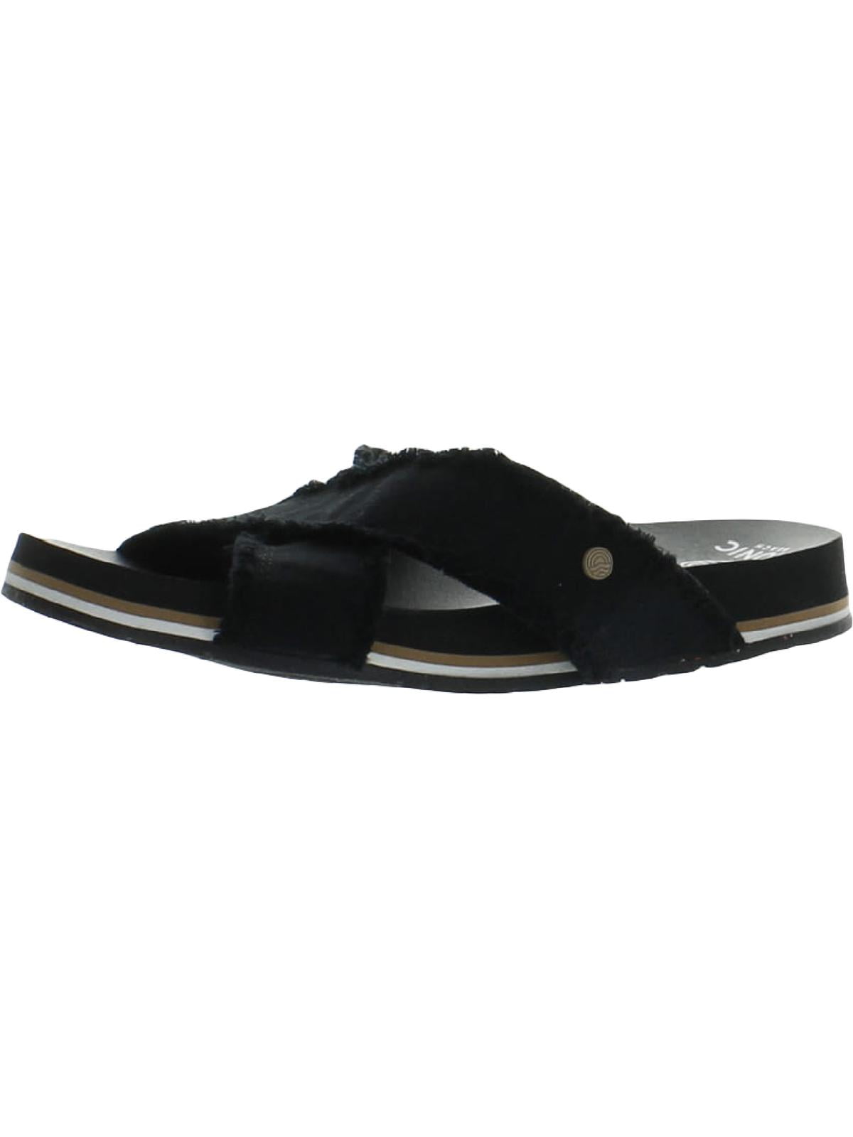 Vionic Beach Womens Panama Canvas Slip On Slide Sandals - Walmart.com