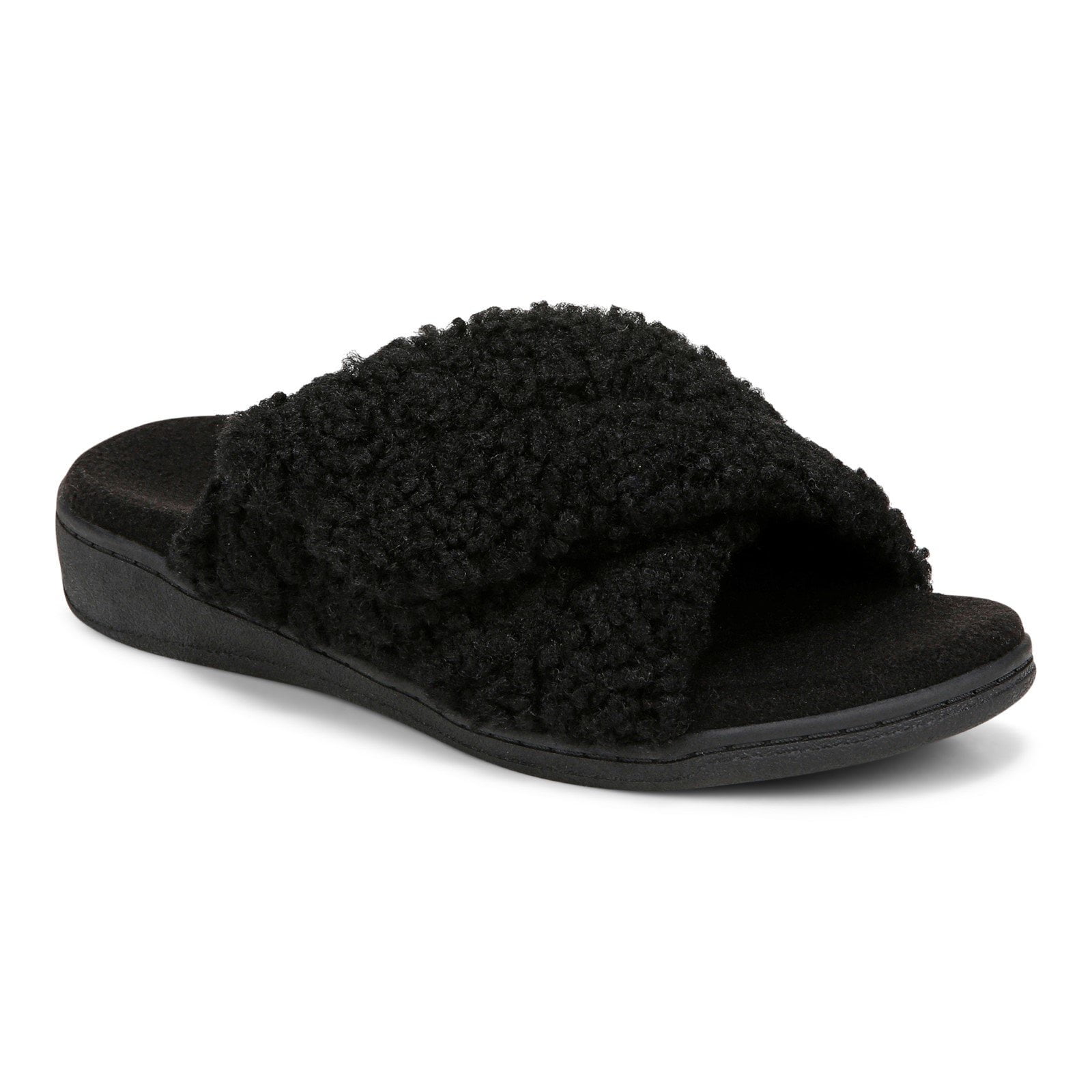 Vionic Women's Relax II Slides Slippers Black Fabric 12M - Walmart.com