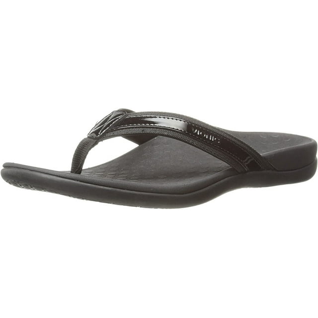 Vionic Tide II - Women's Leather Orthotic Sandals - Orthaheel Black - 8 ...