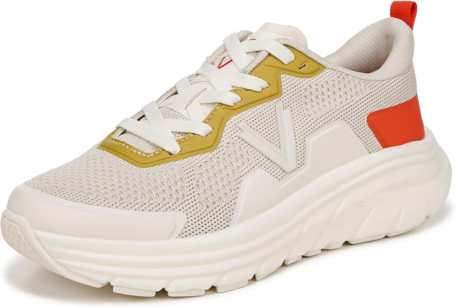 Vionic Walk Max Women's Lace Up Sneaker Cream Tangerine Tango 13M ...