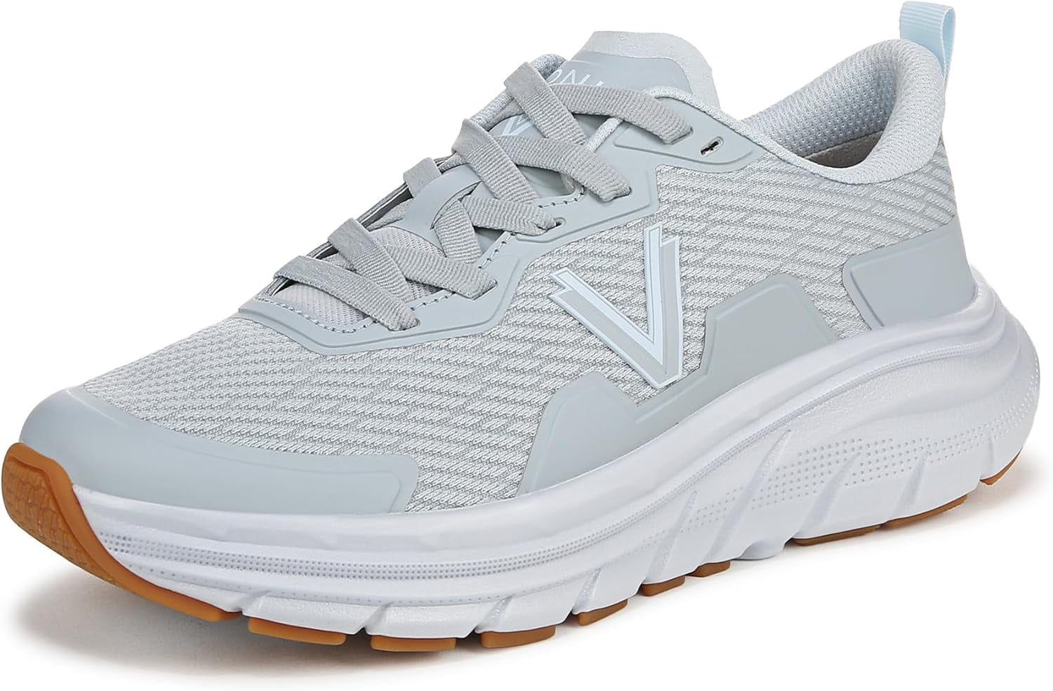 Vionic Walk Max Women's Lace Up Sneaker Vintage Blue Haze Linear Mesh ...