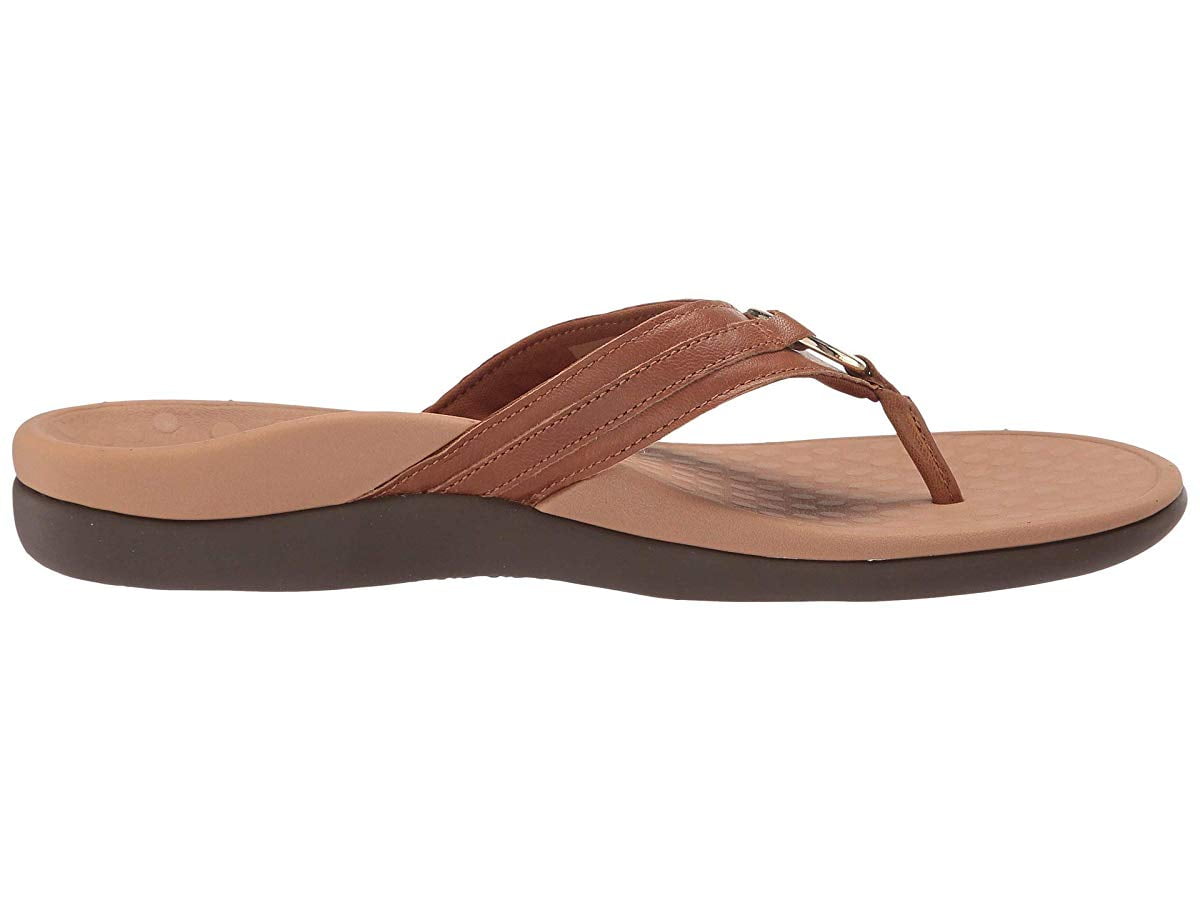Vionic Women's Aloe Toe Post Sandal Mocha Leather - 10010887904 ...