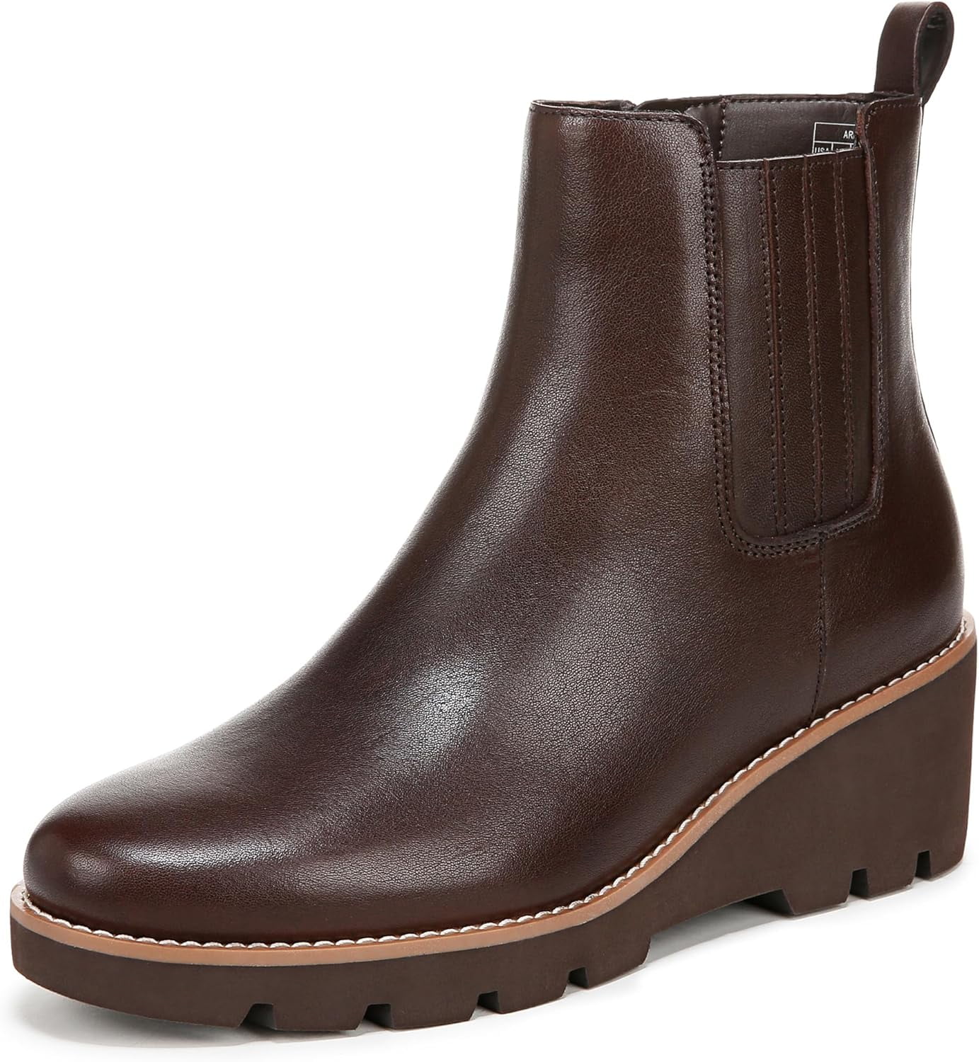 Vionic Women’s Aria Wedge Ankle Boot Dark Brown Leather 10M - Walmart.com