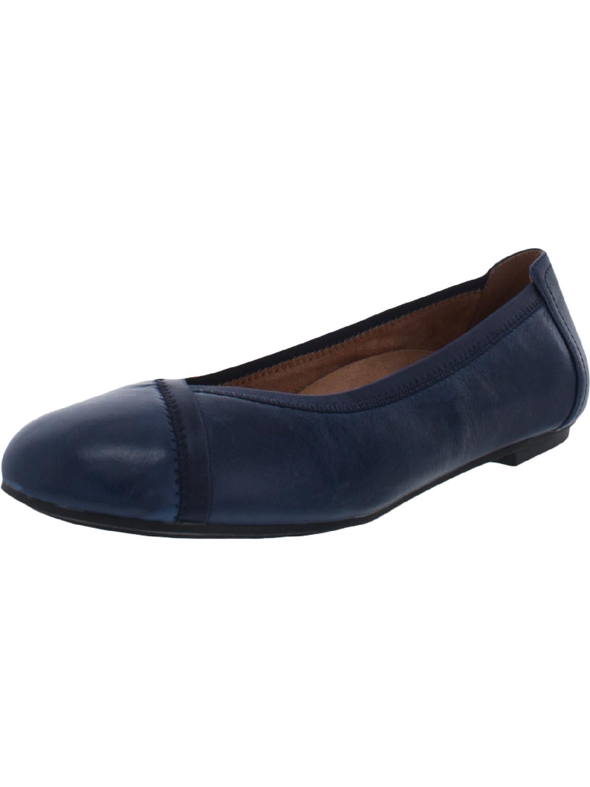 Vionic Women's Caroll Ballet Flat Navy Leather - 10010058410 - Walmart.com