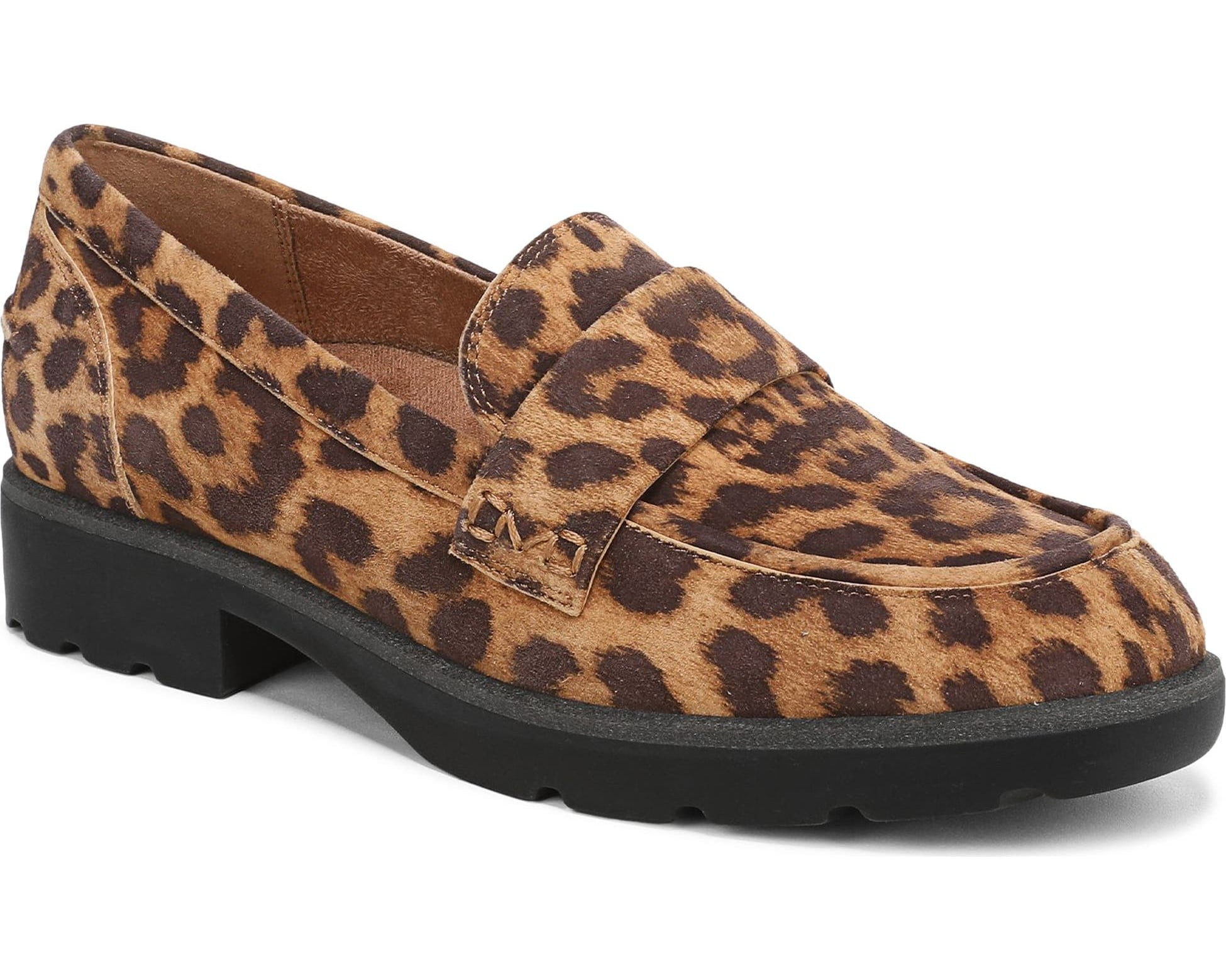 Vionic Women's Cleo Loafer Tan Leopard Suede 6.5W - Walmart.com