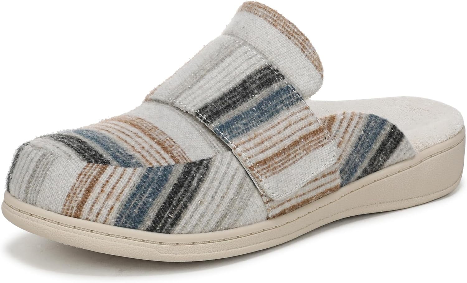 Vionic Women's Gemma II Mule Slippers Cream Multi Woven Fabric 12M ...