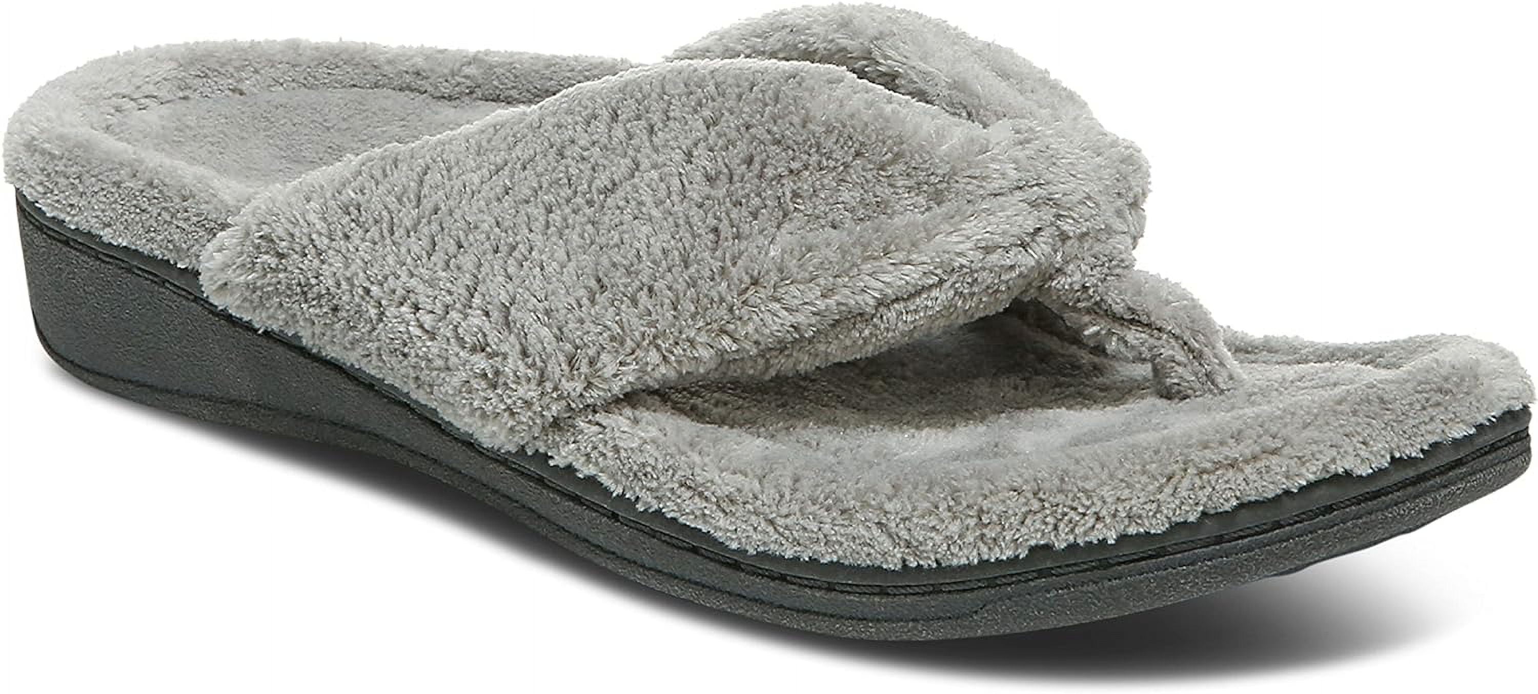Vionic Women's Indulge Gracie Slippers Light Grey 12M - Walmart.com