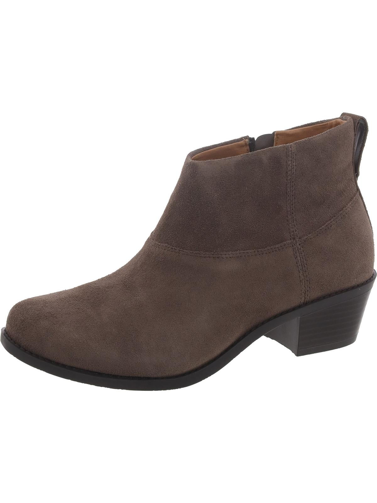 Vionic Womens Zadie Zipper Suede Booties - Walmart.com