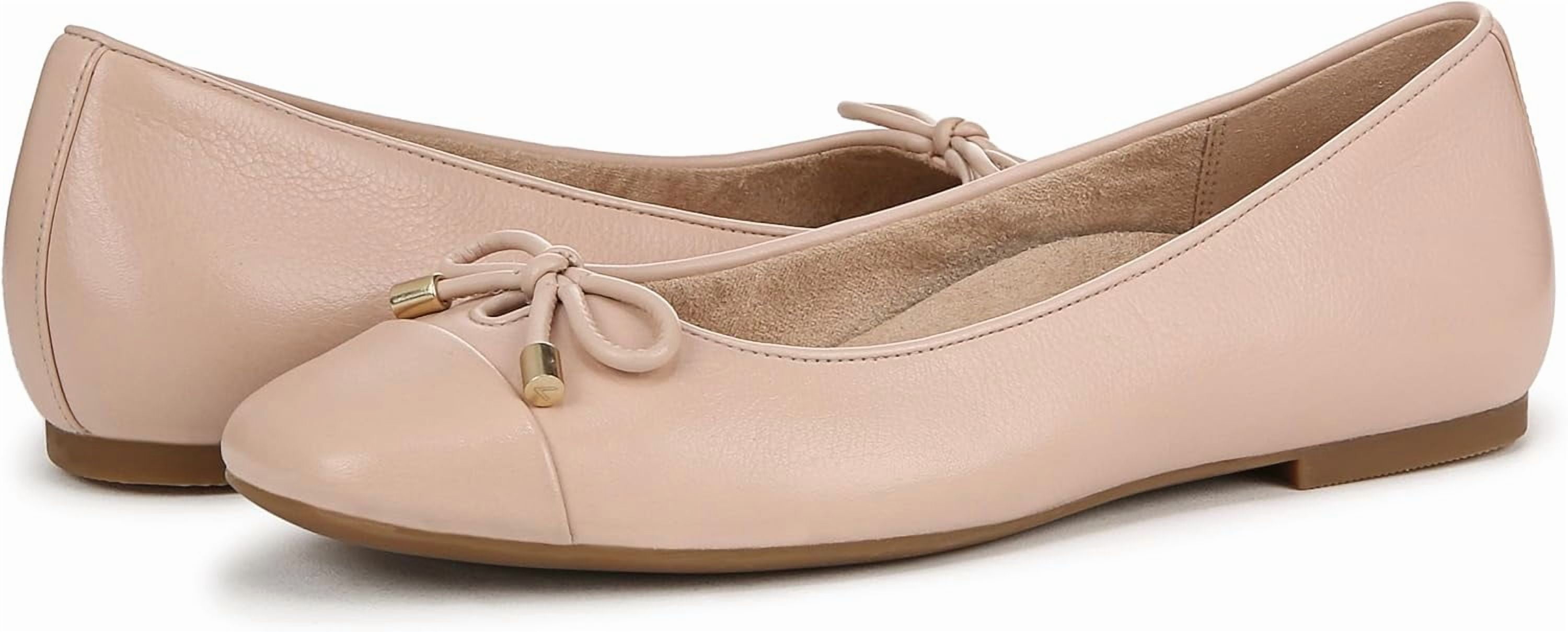 Vionic Women's Klara Ballet Flat Cameo Rose Leather 8M - Walmart.com